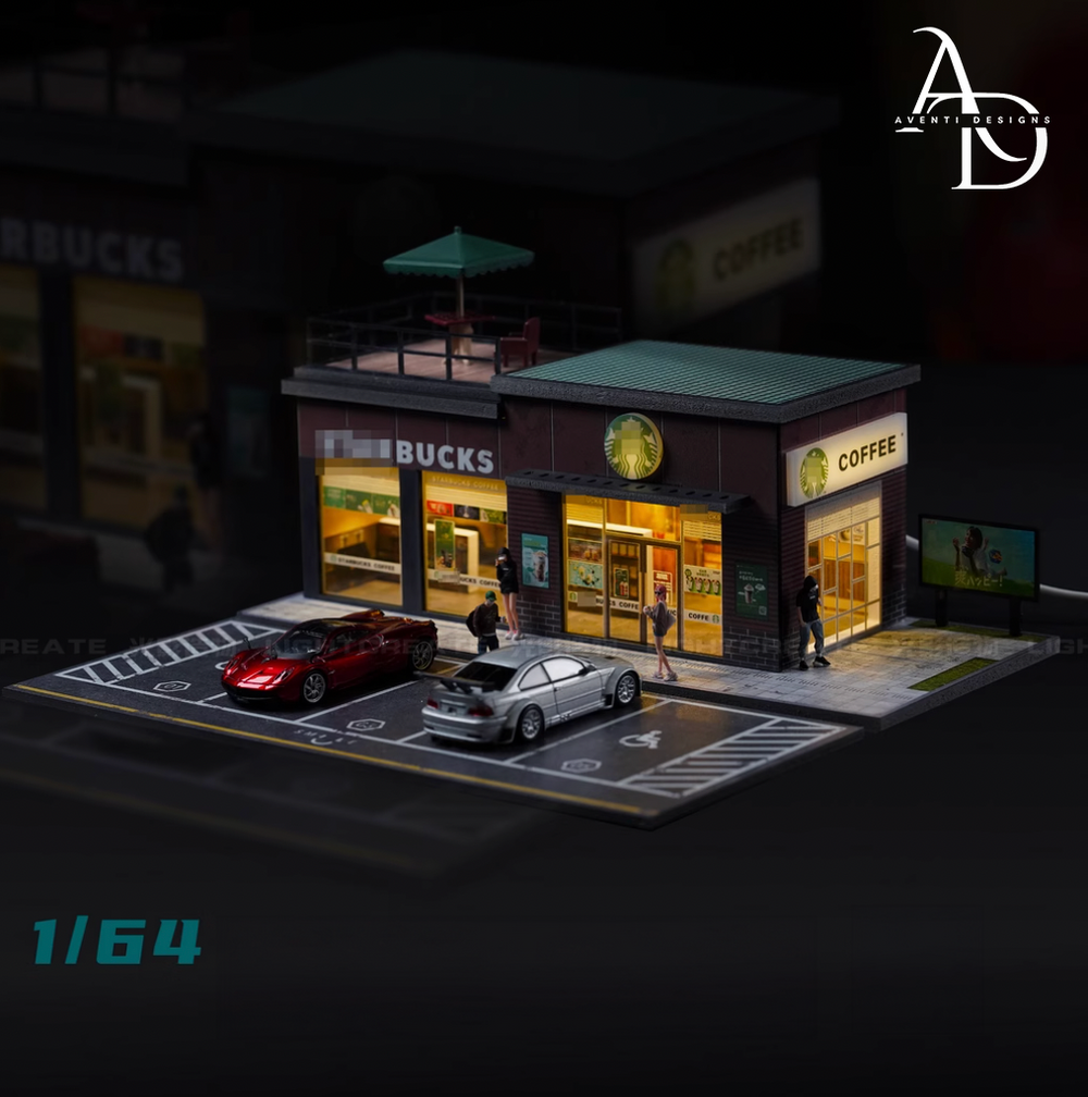 Aventi Designs Starbucks Coffee - 1/64 LED Diorama - Hot Wheels Displa