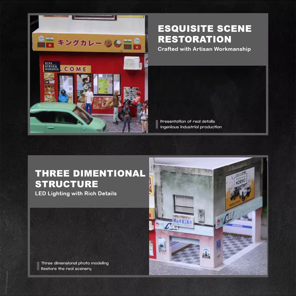 Aventi Designs Japanese Curry Restaurant - 1/64 LED Diorama - Hot Whee